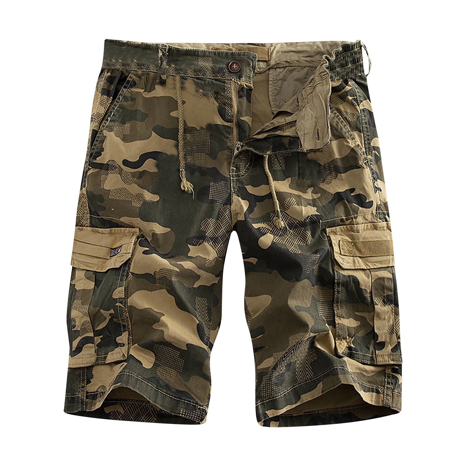 cllios Men's Camo Cargo Shorts Casual Classic Fit Work Shorts ...