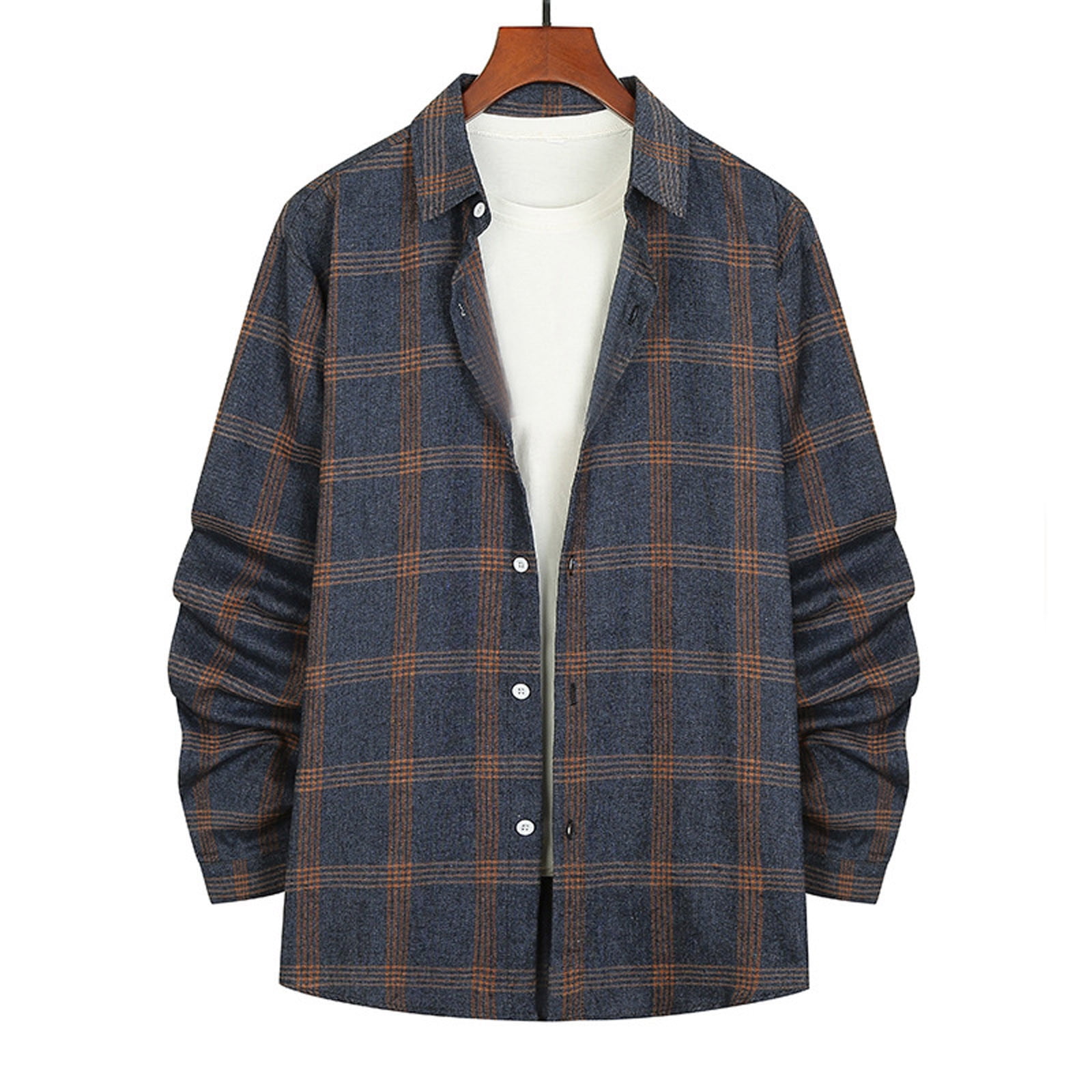 cllios Men's Flannel Shirts Button Down Regular Fit Long Sleeve Plaid ...