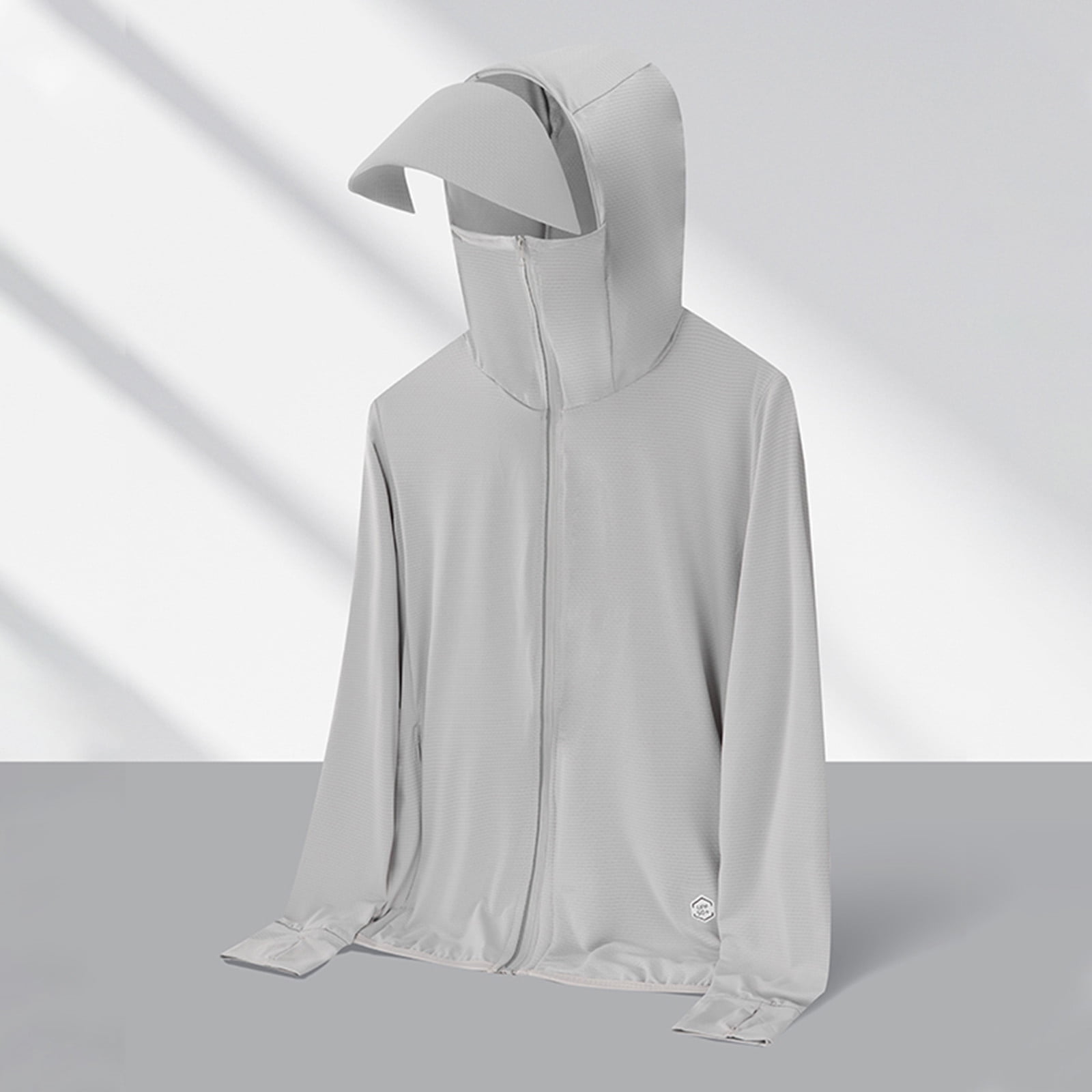 cllios Men's Full Zip UPF 50+ Light Jackets UV Protection Hoodie Rash ...