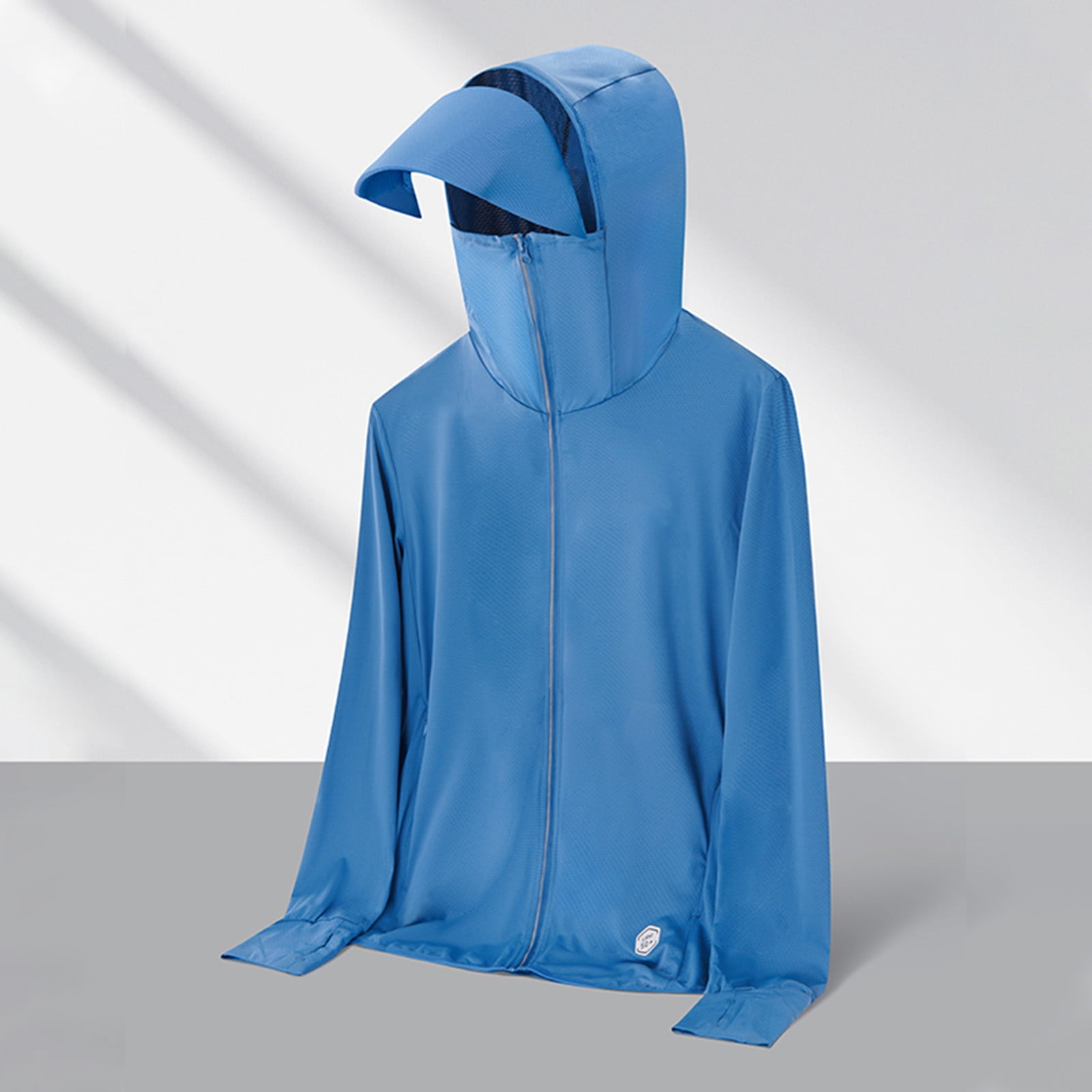 cllios Men's Full Zip UPF 50+ Light Jackets UV Protection Hoodie Rash Guard Hiking Fishing ...