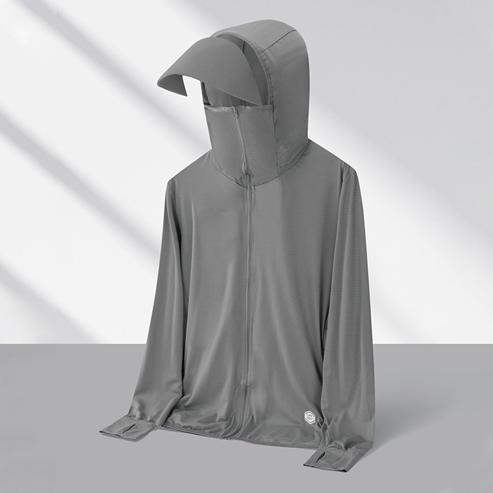 cllios Men's Full Zip UPF 50+ Light Jackets UV Protection Hoodie Rash Guard Hiking Fishing ...