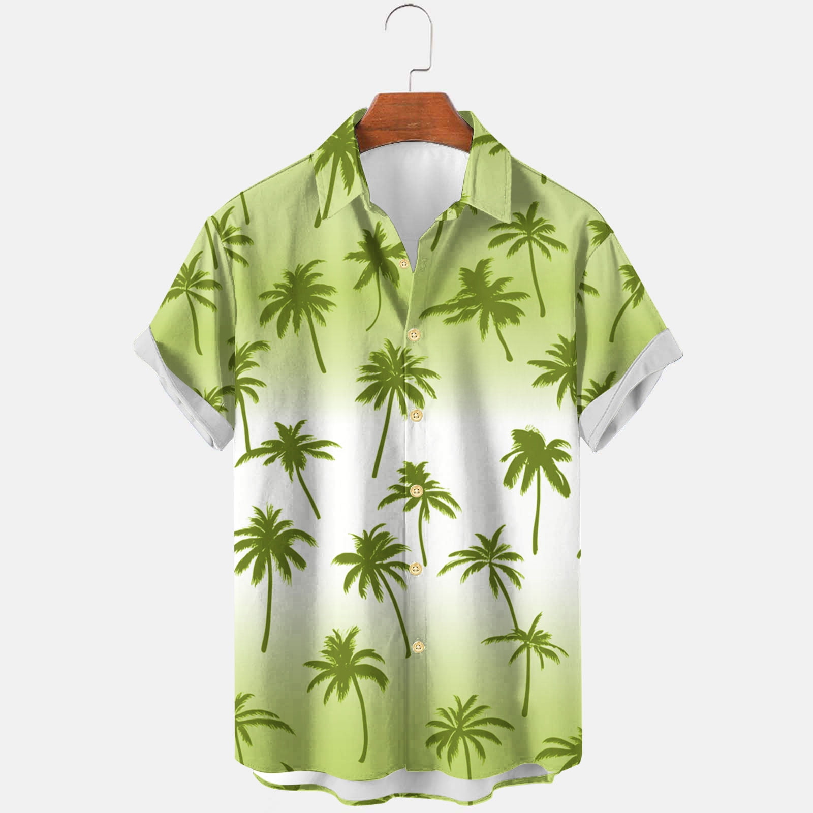 cllios Men's Hawaiian Shirt Short Sleeve Summer Beach Tshirts Regular Fit Button Down Holiday ...