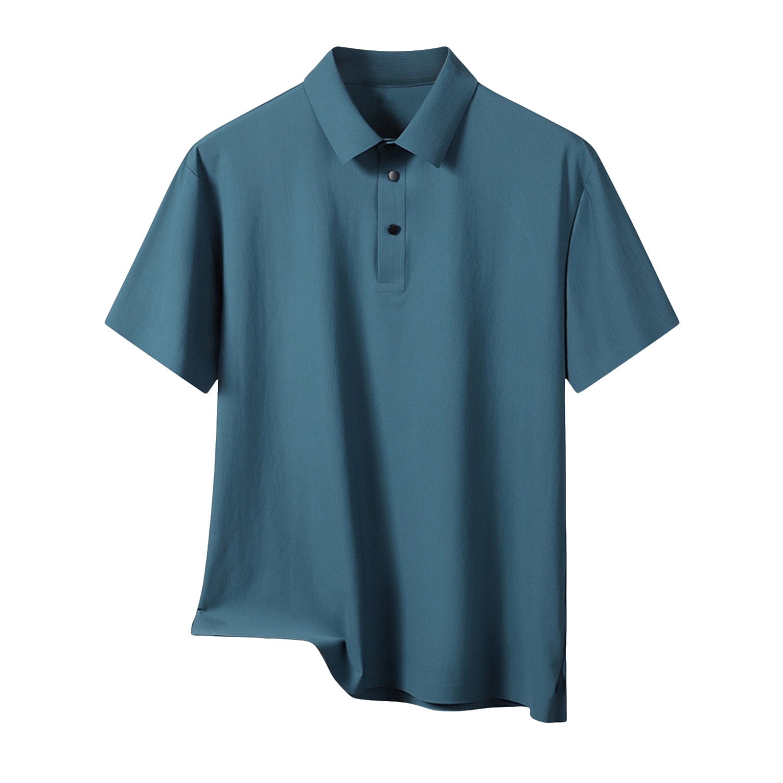 cllios Men's Ice Silk Golf Shirts Solid Color Short Sleeve Dress Shirt ...