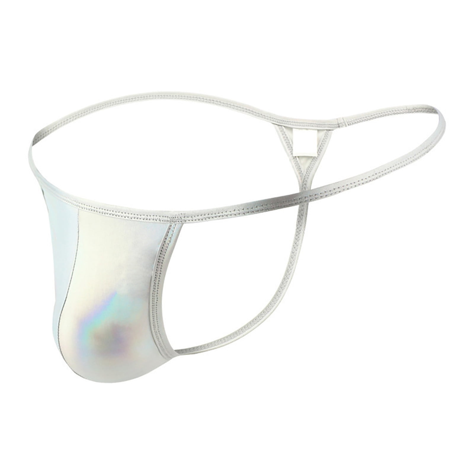 cllios Men's Ice Silk Thongs Underwear Tagless Lingerie Bikini ...