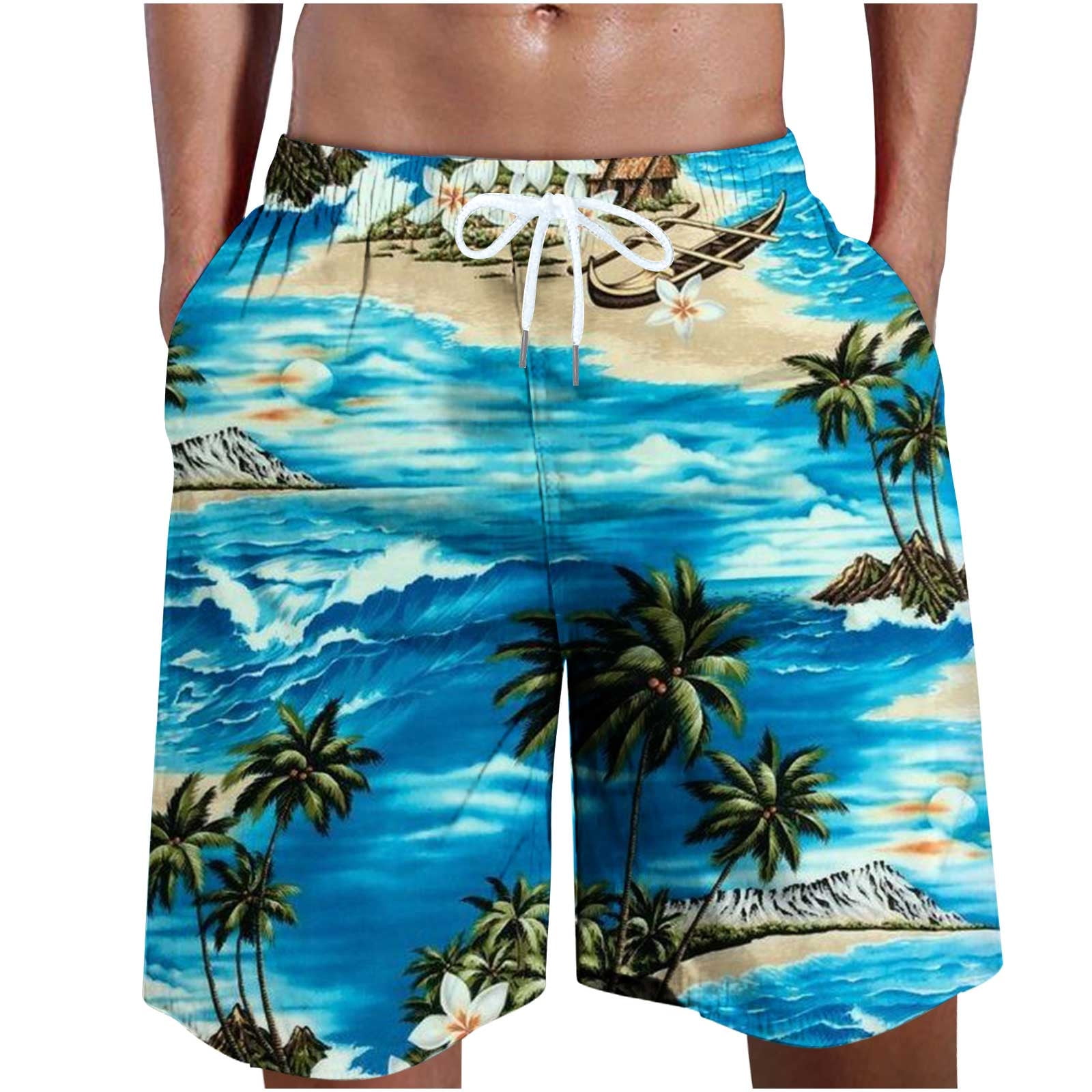 cllios Men's Swim Trunks Quick Dry 3D Printed Beach Board Shorts Big ...