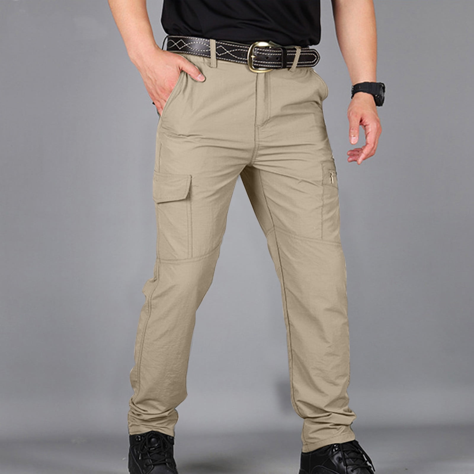 cllios Men's Tactical Pants, Quick Drying Cargo Pants Casual Elastic ...