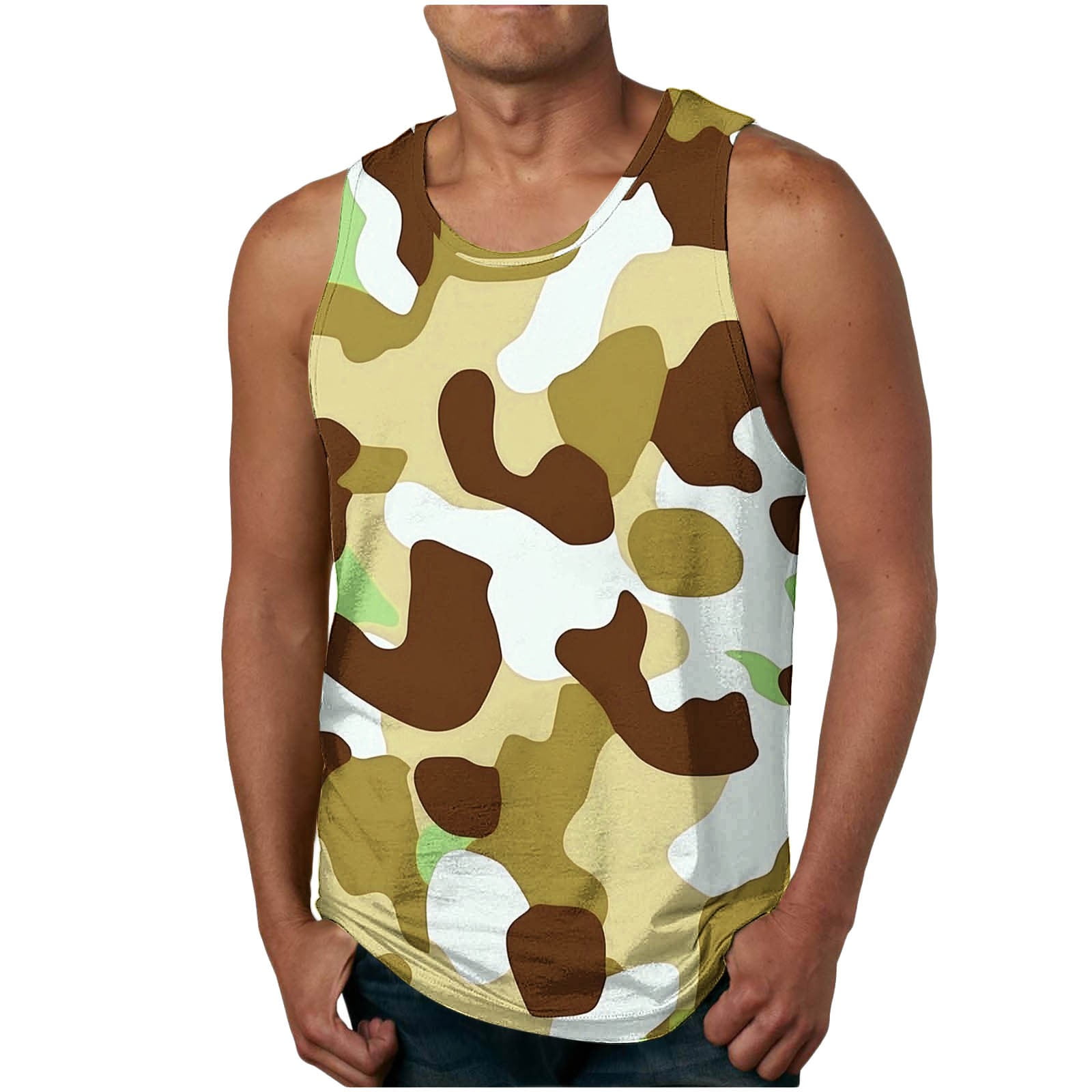 cllios Men's Tank Shirts Novelty 3D Graphic Tee Shirt Casual Sleeveless Workout Tank Tops ...