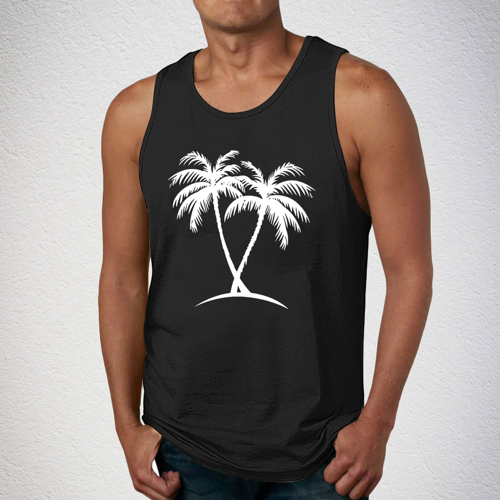 cllios Men's Tank Tops Summer Graphic Beach Tank Tops for Men Running Tank Top Men Muscle ...