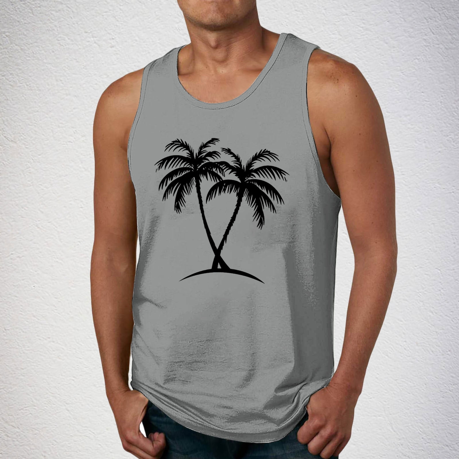 cllios Men's Tank Tops Summer Graphic Beach Tank Tops for Men Running Tank Top Men Muscle ...