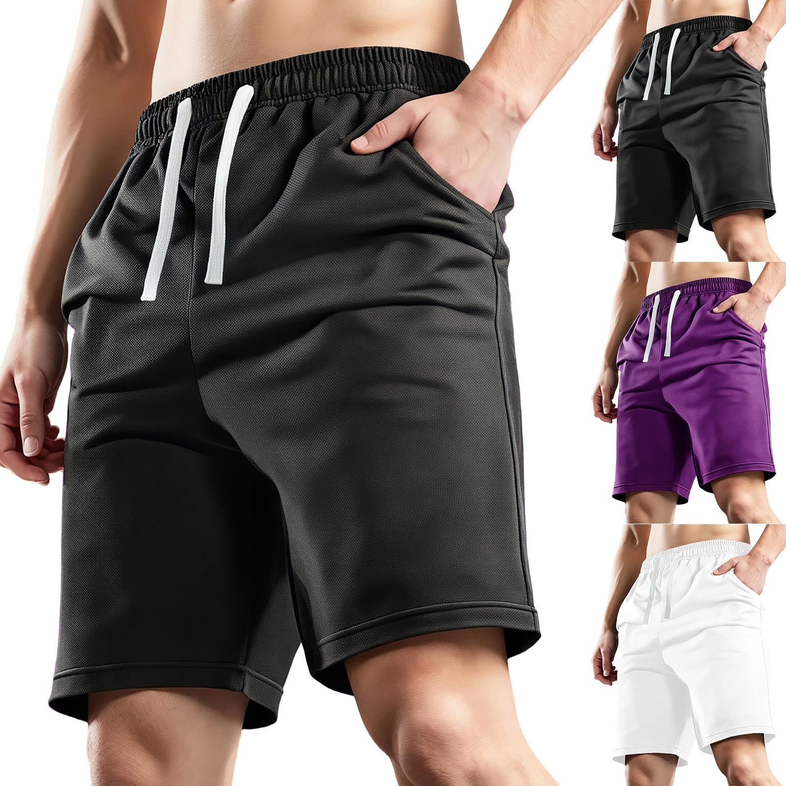 cllios Men's Workout Running Shorts 7 Inch Lightweight Athletic Shorts ...
