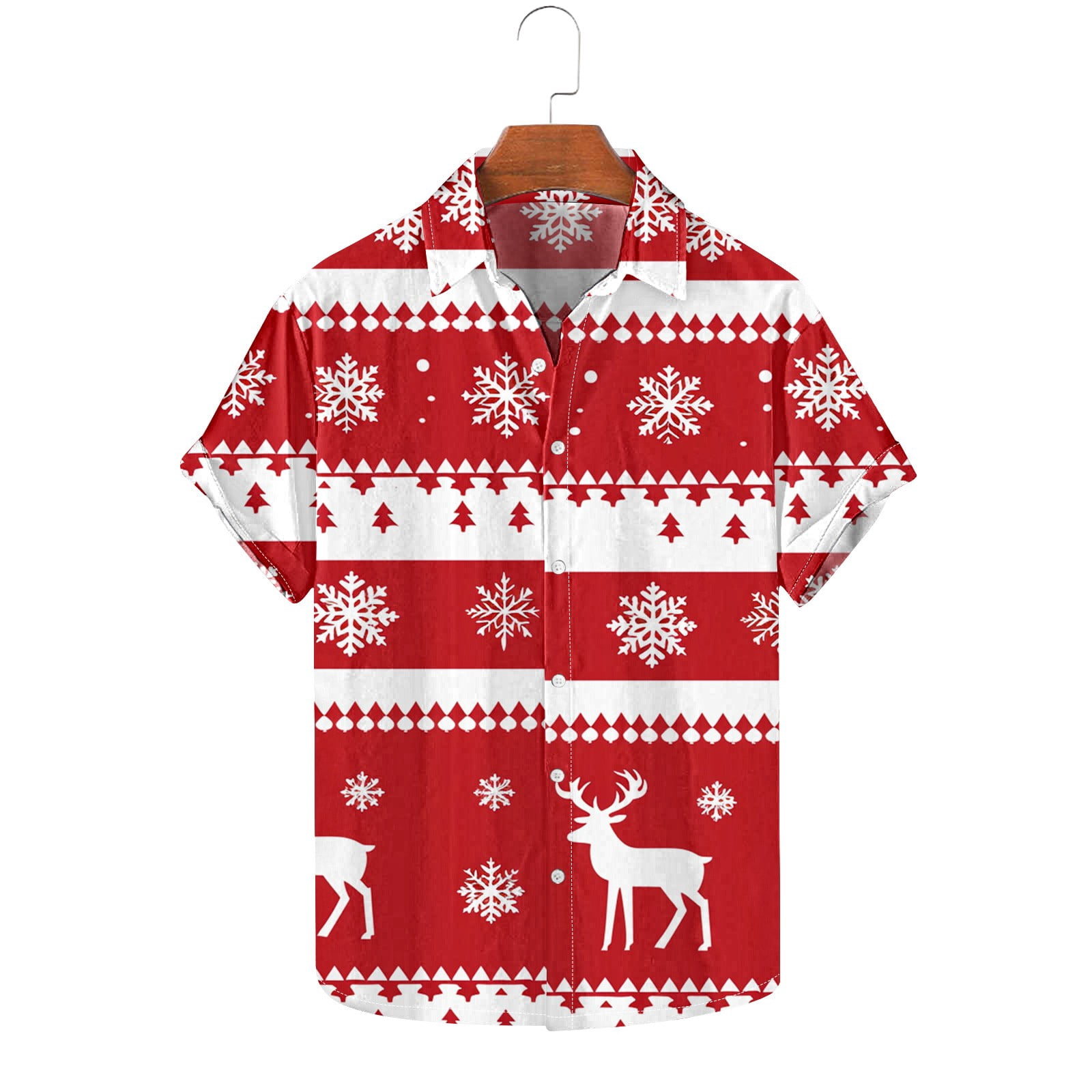 cllios Mens Christmas T Shirts,Christmas Hawaiian Shirts for Men Casual ...