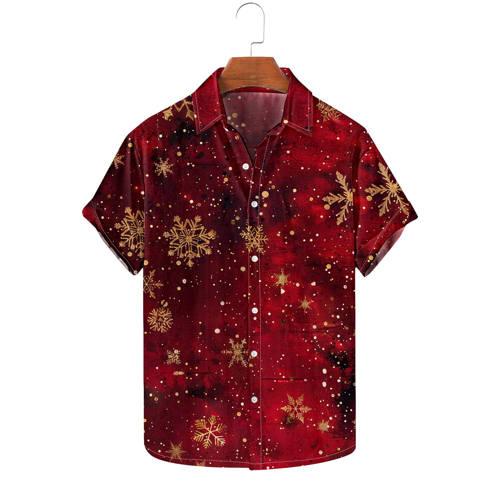 cllios Mens Christmas T Shirts,Christmas Hawaiian Shirts for Men Casual ...
