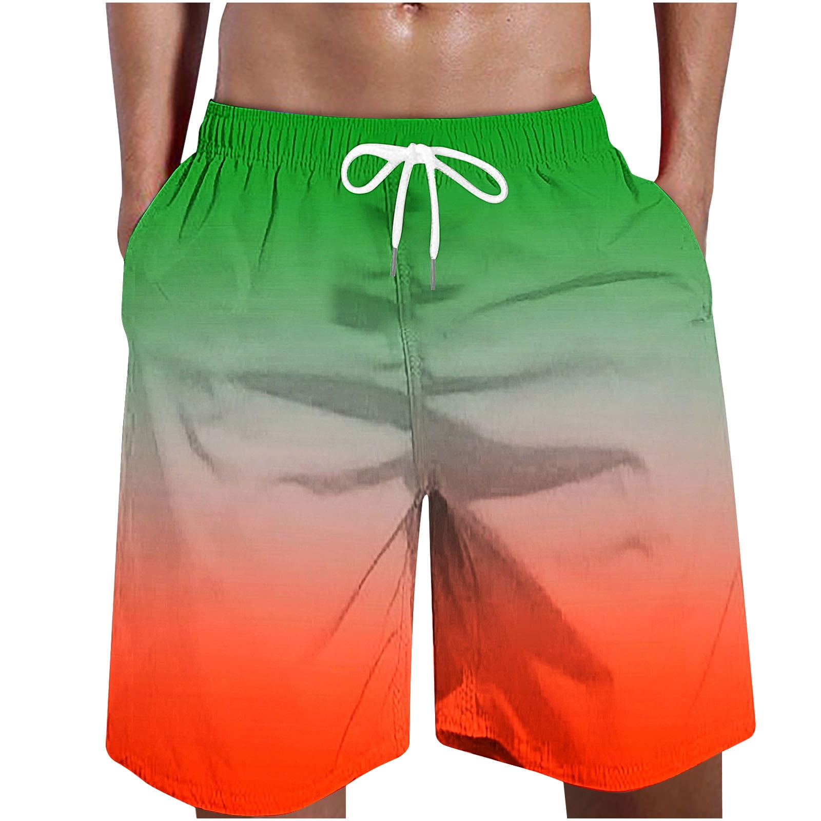 cllios Mens Gradient Swimming Shorts Lightweight Quick Dry Swim Trunks ...