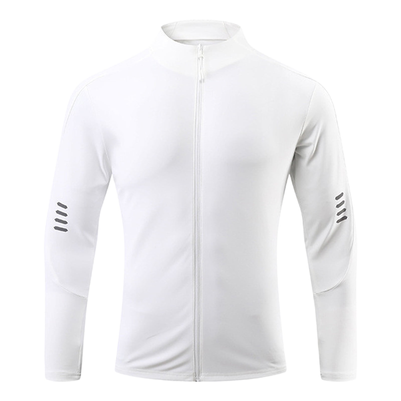 cllios Mens Long Sleeve Shirts Quick Dry Full Zip Tshirts Workout Fitness Sports Tees Strechy ...