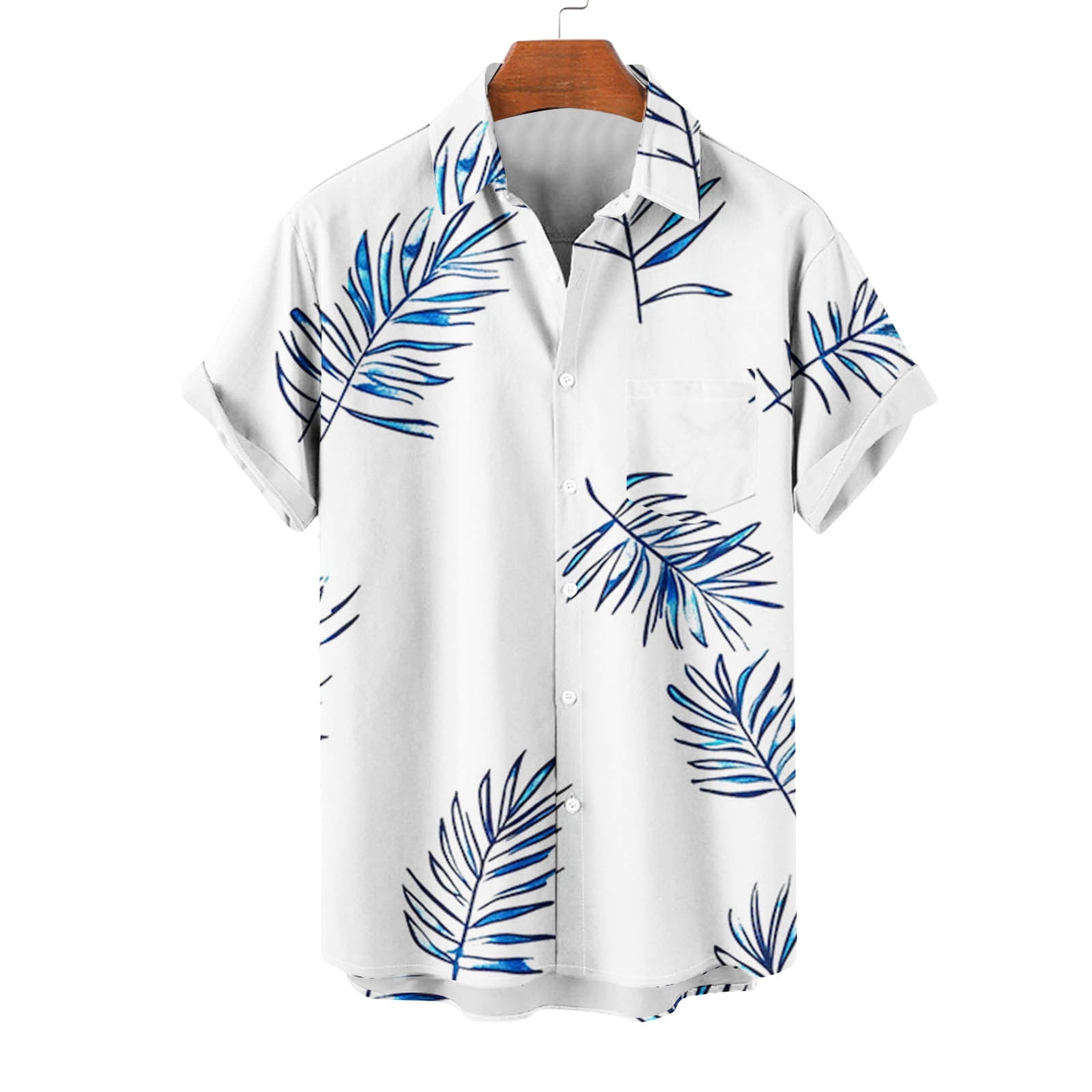 cllios Mens Short Sleeve Shirts 2025 Summer Hawaiian Shirt for Men Big and Tall Tropical Floral ...