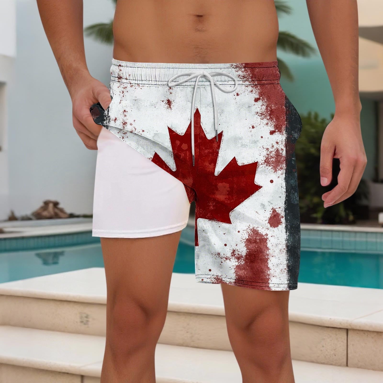 cllios Mens Swim Trunks 5 Inch Inseam Board Shorts with Compression ...