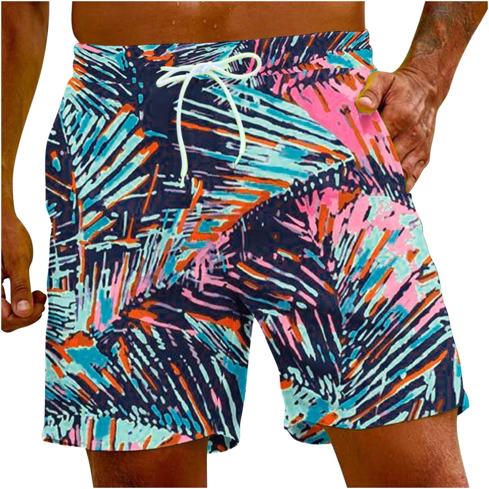Cllios Mens Swim Trunks 9 Inch Inseam Bathing Suits Hawaiian Holiday