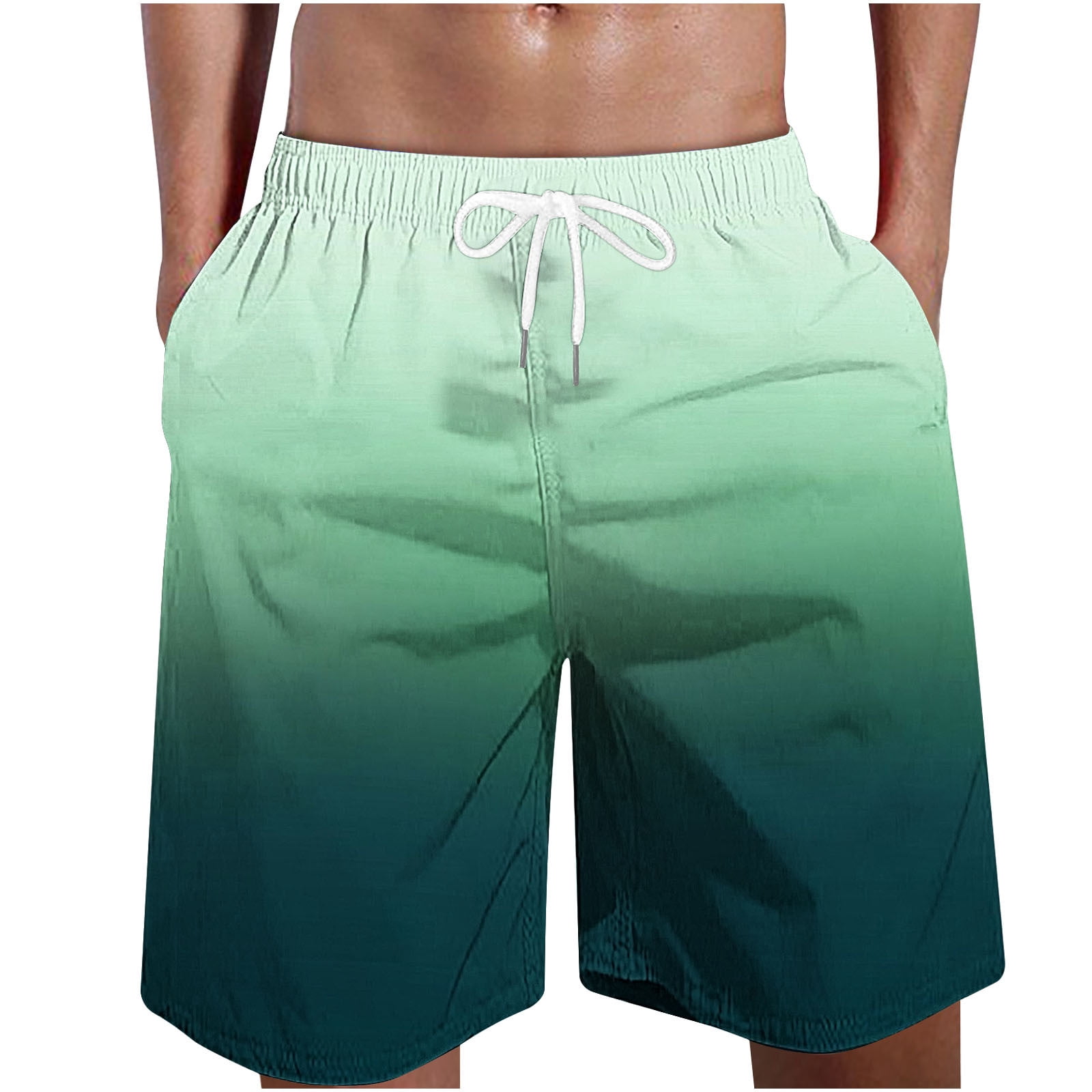 cllios Mens Swimming Trunks,Men's Gradient Swim Shorts Big and Tall ...