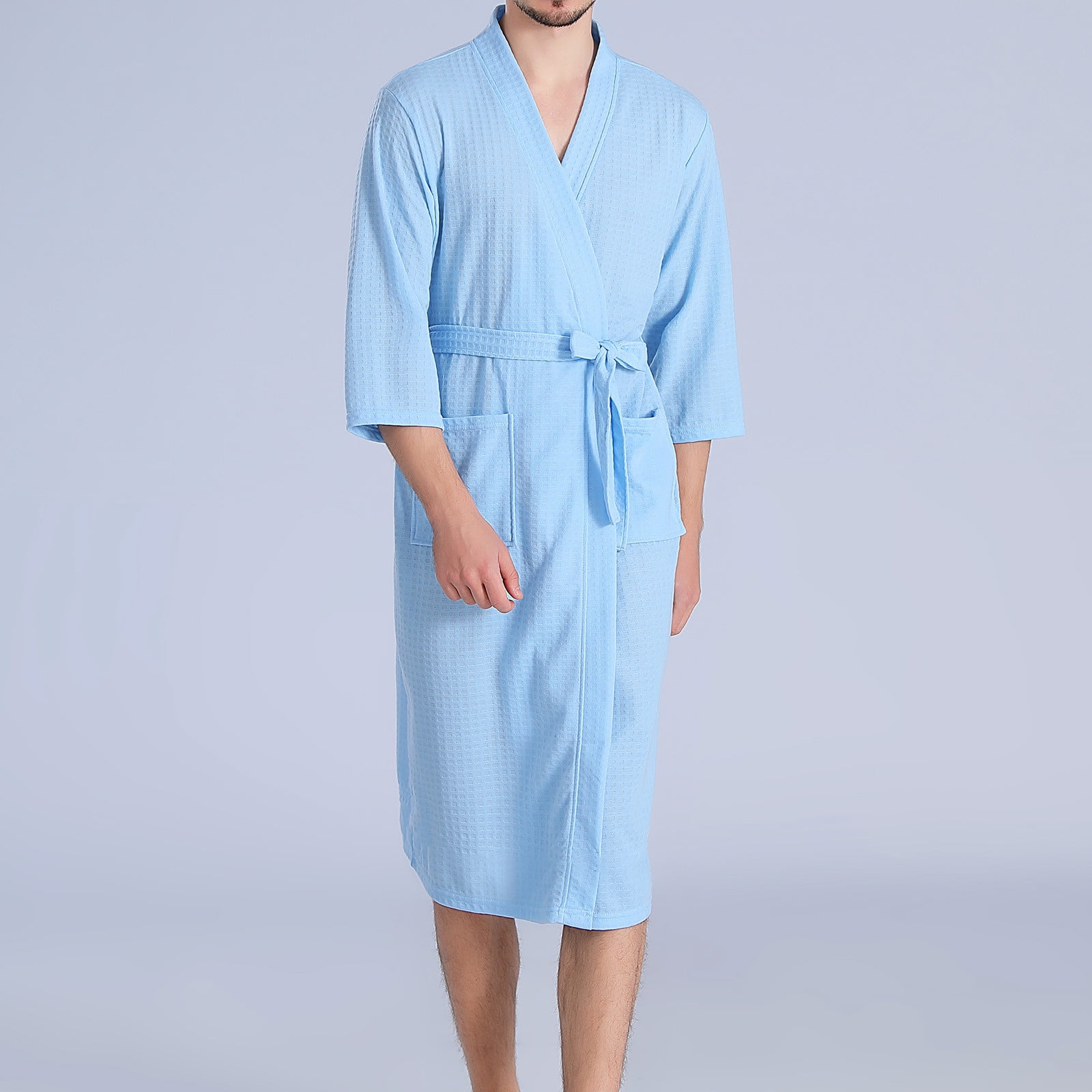 cllios Mens Waffle Robes Lightweight Kimono Bathrobes for Women and Men ...