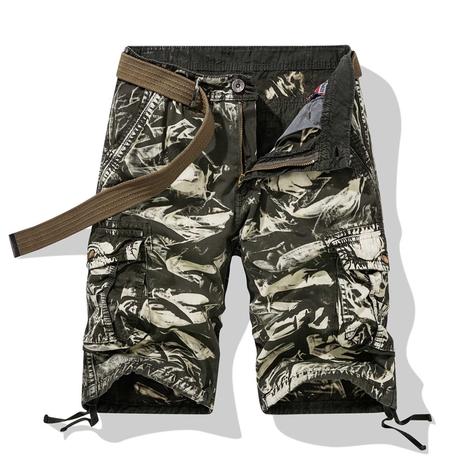 cllios Cargo Shorts for Men Plus Size Multi Pockets Shorts Work ...