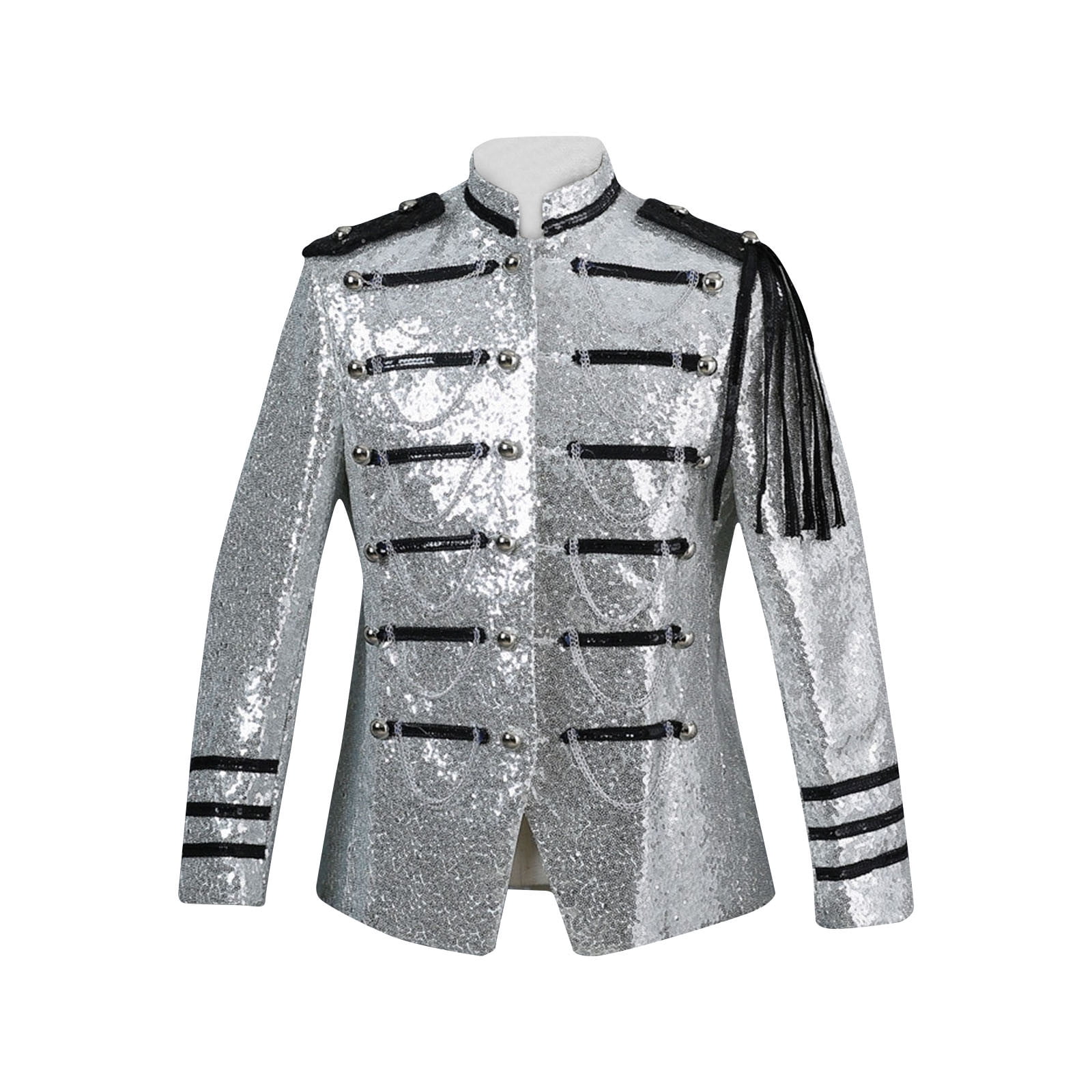 cllios Prince Charming Costume Jacket Mens Fashion Sequins Tuxedo for ...