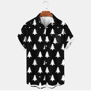 SSLR Men's XMAS Holiday Themed Santa Claus Tropical Ugly Hawaiian ...