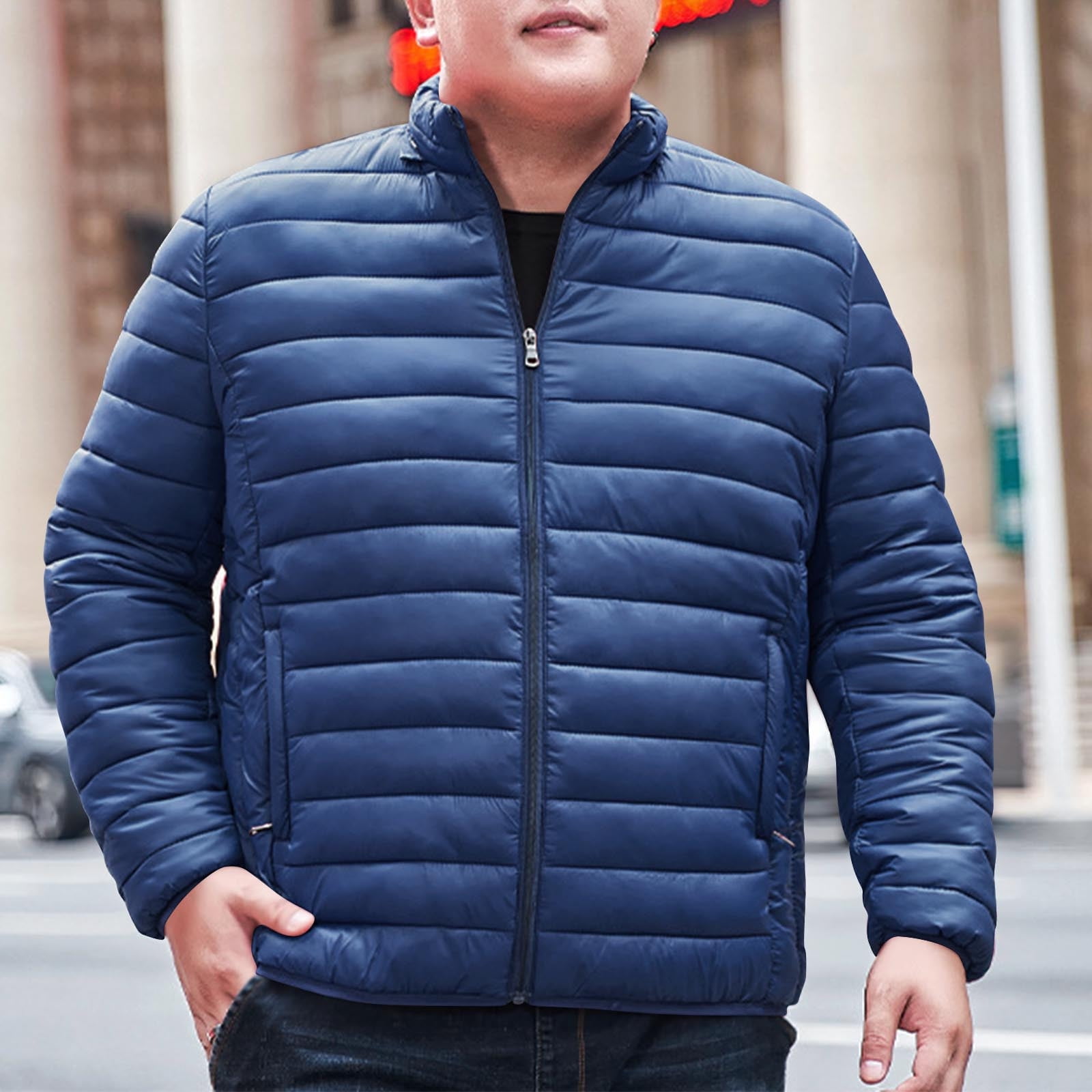 cllios Winter Jackets for Men Lightweight Packable Puffer Jacket Zip up ...