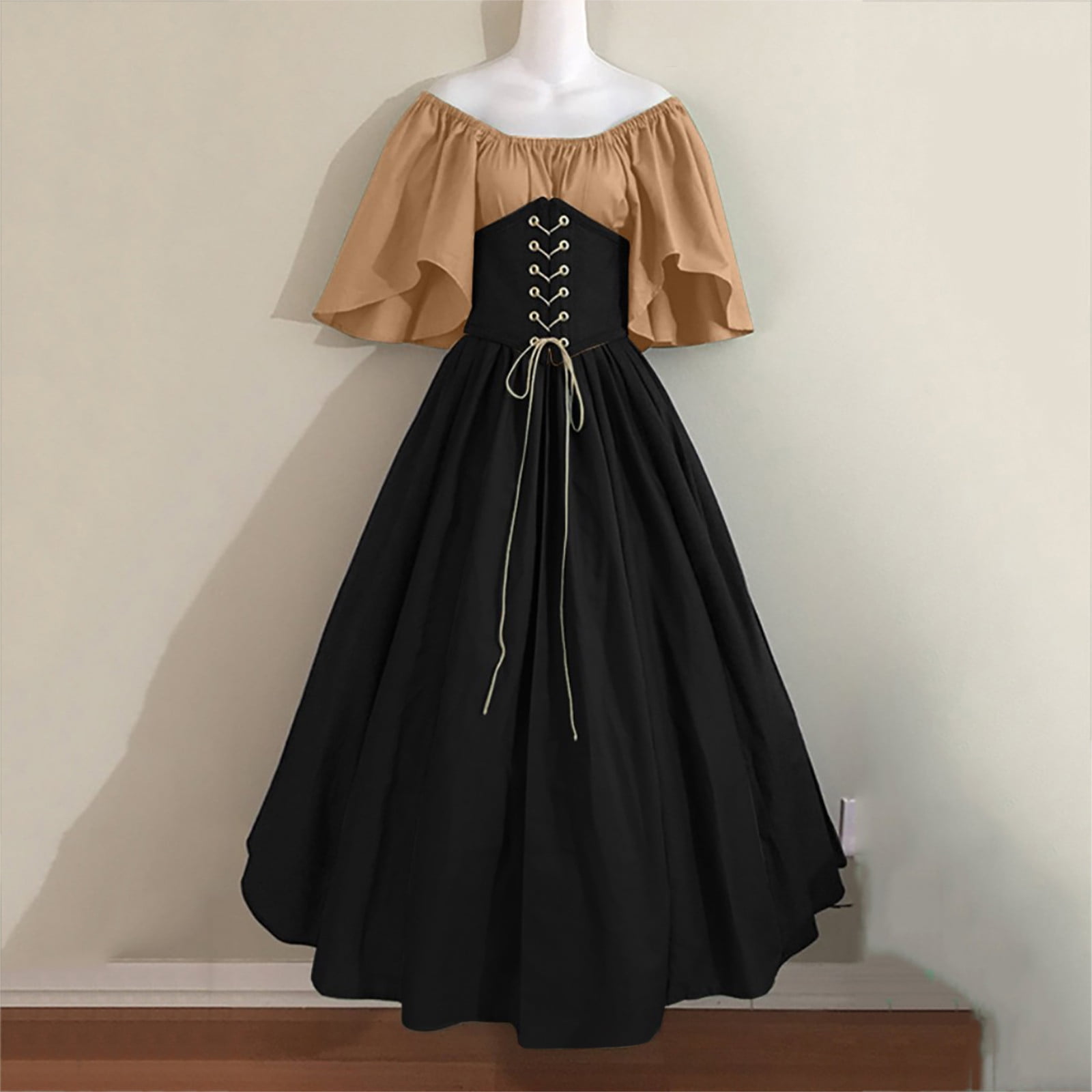 cllios Women's Medieval Dress Renaissance Costume Halloween Cosplay ...