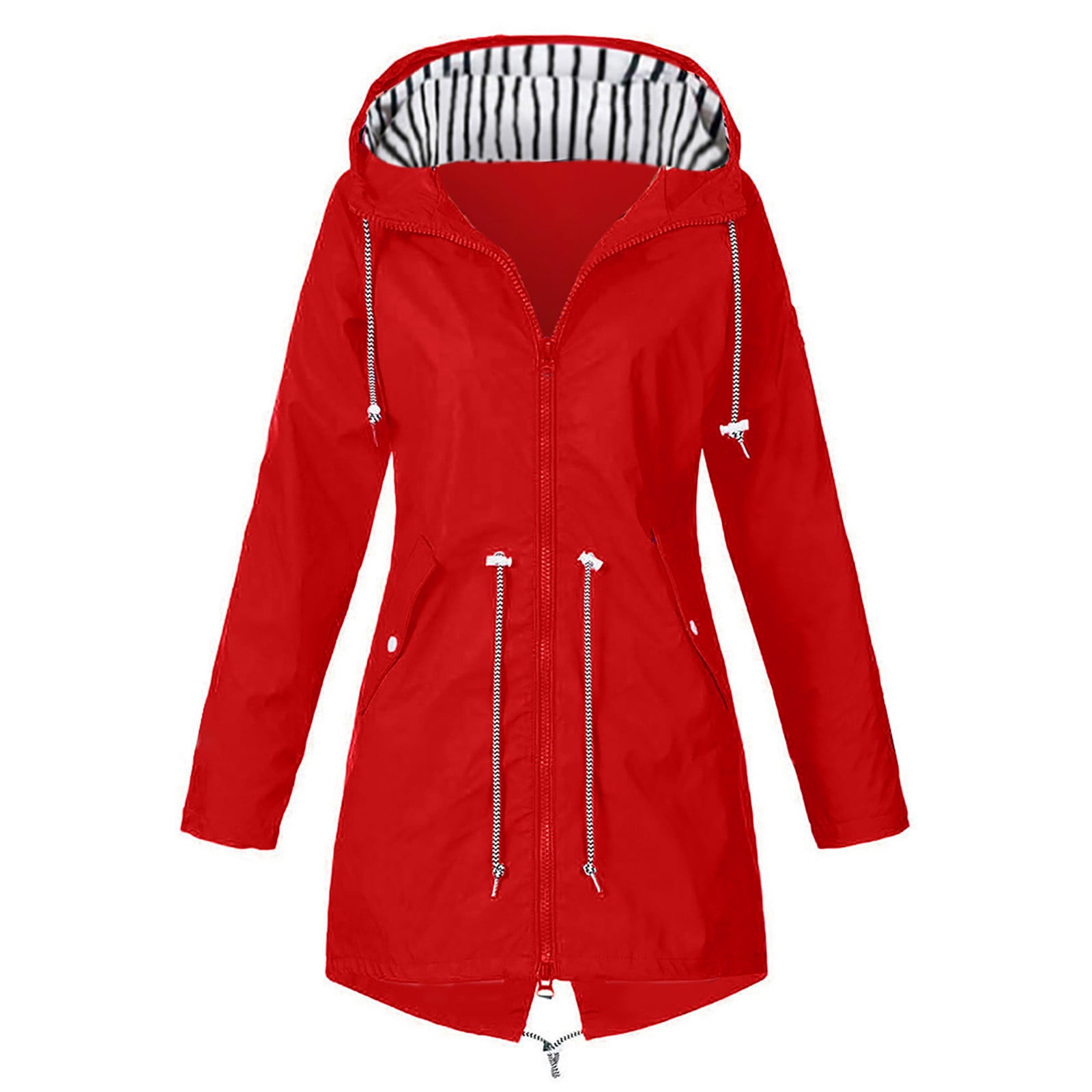 cllios Women's Raincoat Waterproof Lightweight Rain Jacket Active ...