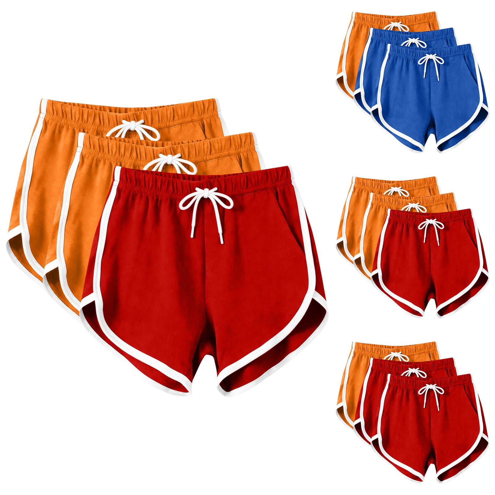 cllios Womens 3 Pack Athletic Shorts Running Dolphin Shorts with ...