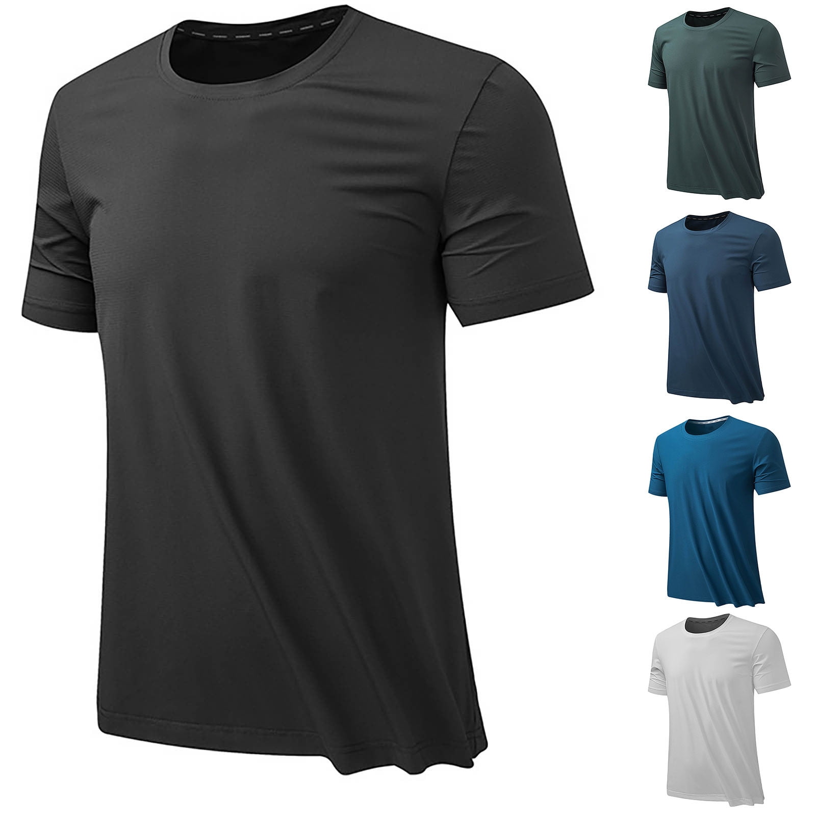 cllios Workout T Shirts for Men Short Sleeve Quick Dry Loose Fit UPF50+ Athletic Classic Tees ...