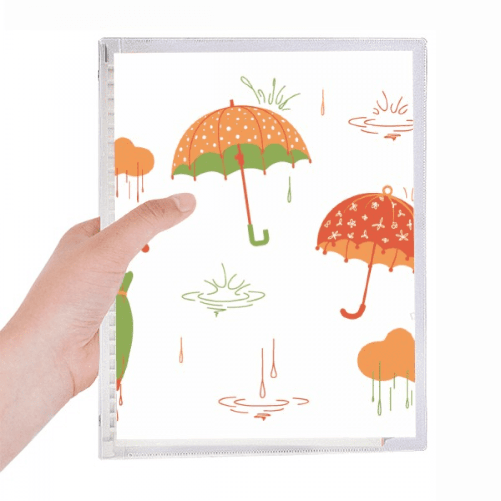 cloud umbrella rain drip weather notebook loose diary refillable journal statiry - Walmart.com