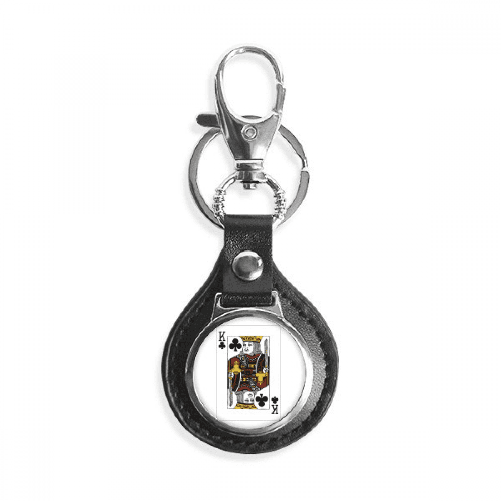 club k playing cards pattern key link chain keyholder finder hook metal ...