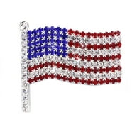 PinMart's American Flag Cross Patriotic Enamel Lapel Pin with Magnetic ...