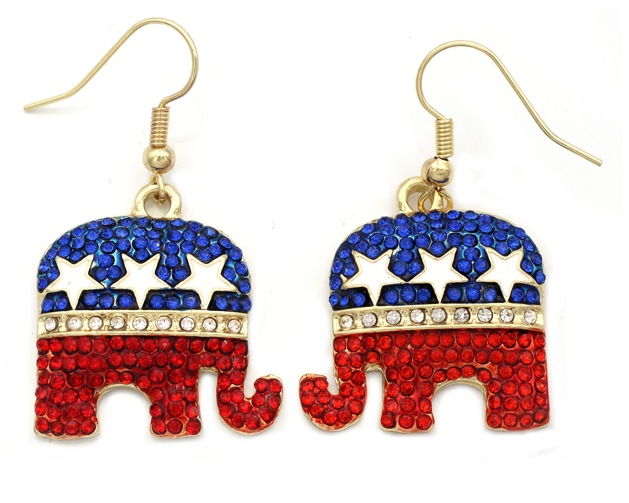 cocojewelry GOP Republican Party Elephant 4th of July American Flag ...