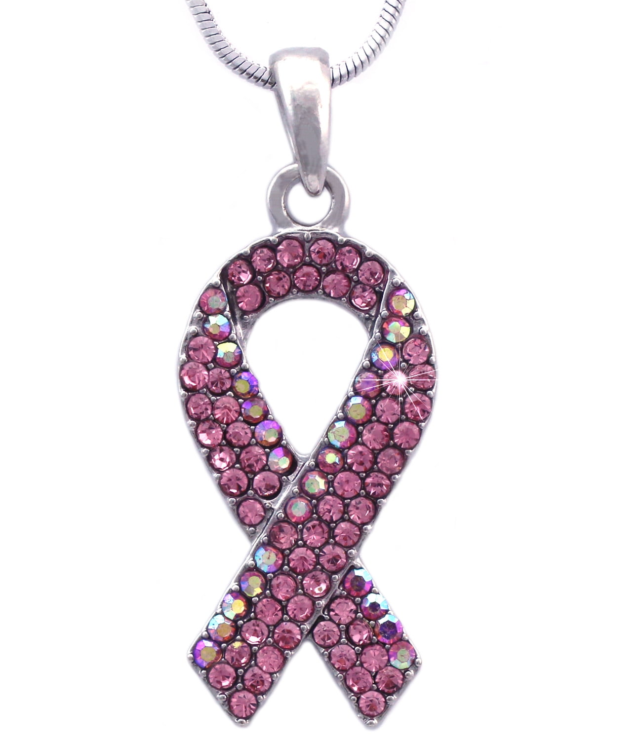 cocojewelry Support Breast Cancer Awareness Pink Ribbon Pendant ...