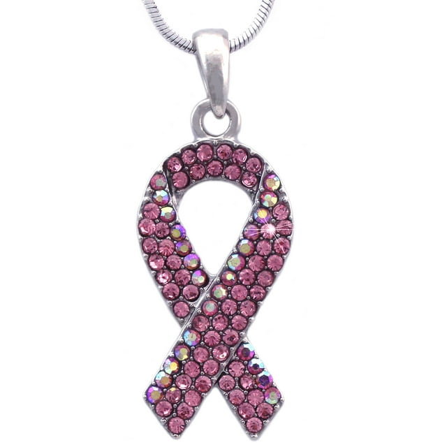 cocojewelry Support Breast Cancer Awareness Pink Ribbon Pendant ...