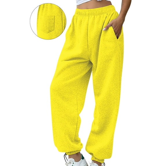cocolona Baggy Sweatpants Womens Stretchy Comfy Joggers Fashion Solid ...
