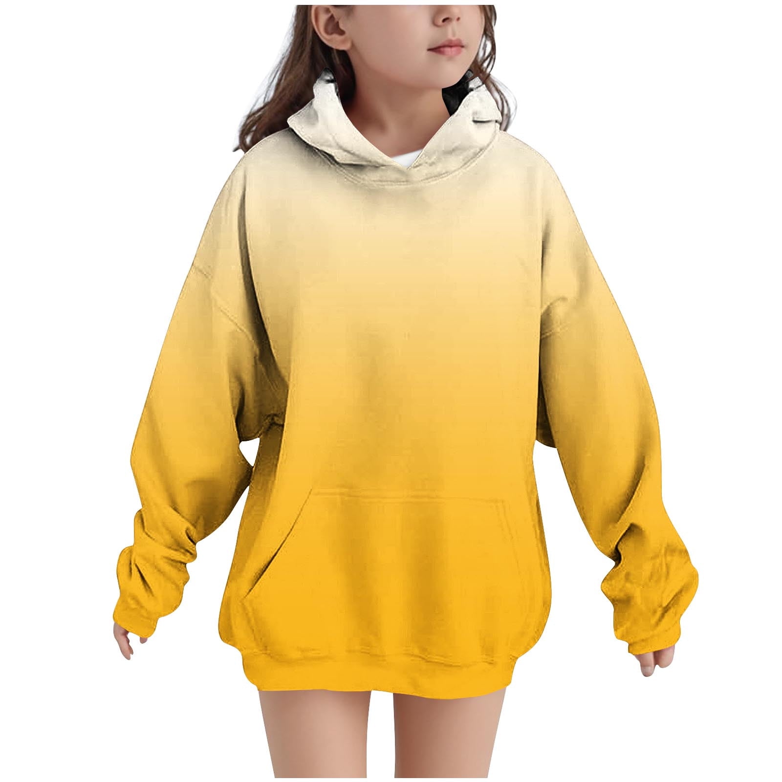 cocolona Gilrs Gradient Color Hoodie Long Sleeve Oversized Fleece Sweatshirts Fall Winter Casual ...