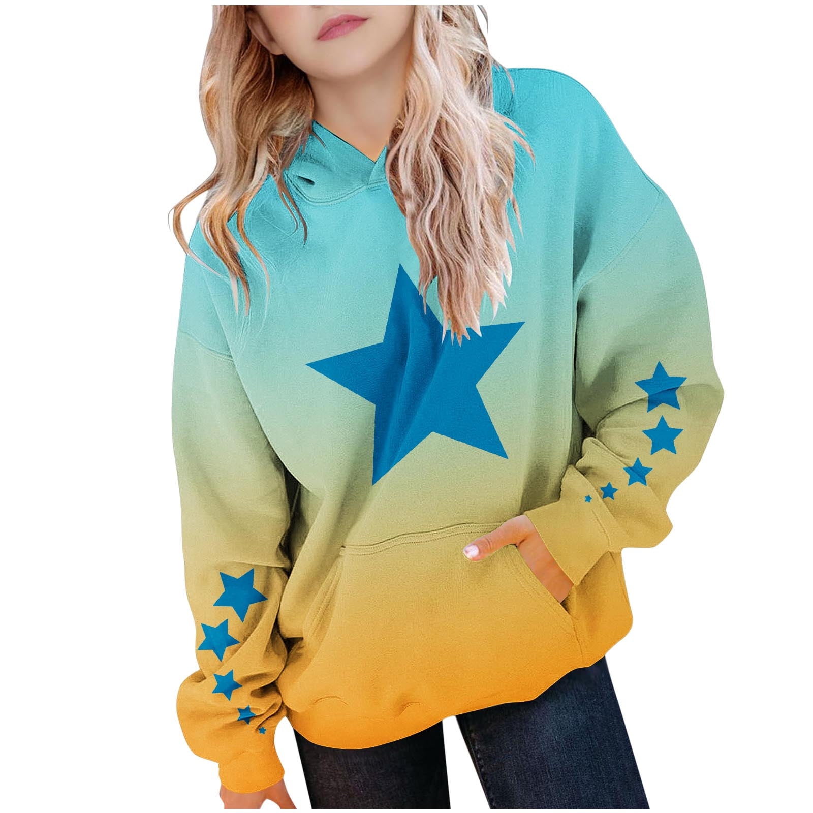 cocolona Hoodies for Girls, Children's Fall Winter Long Sleeve Oversized Hooded Sweatshirts ...