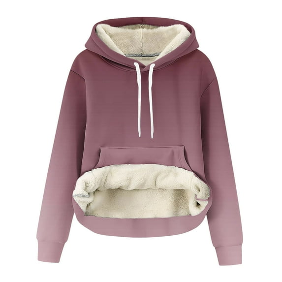 cocolona Hoodies for Women Winter Warm Fleece Hoodies Fashion Gradient ...