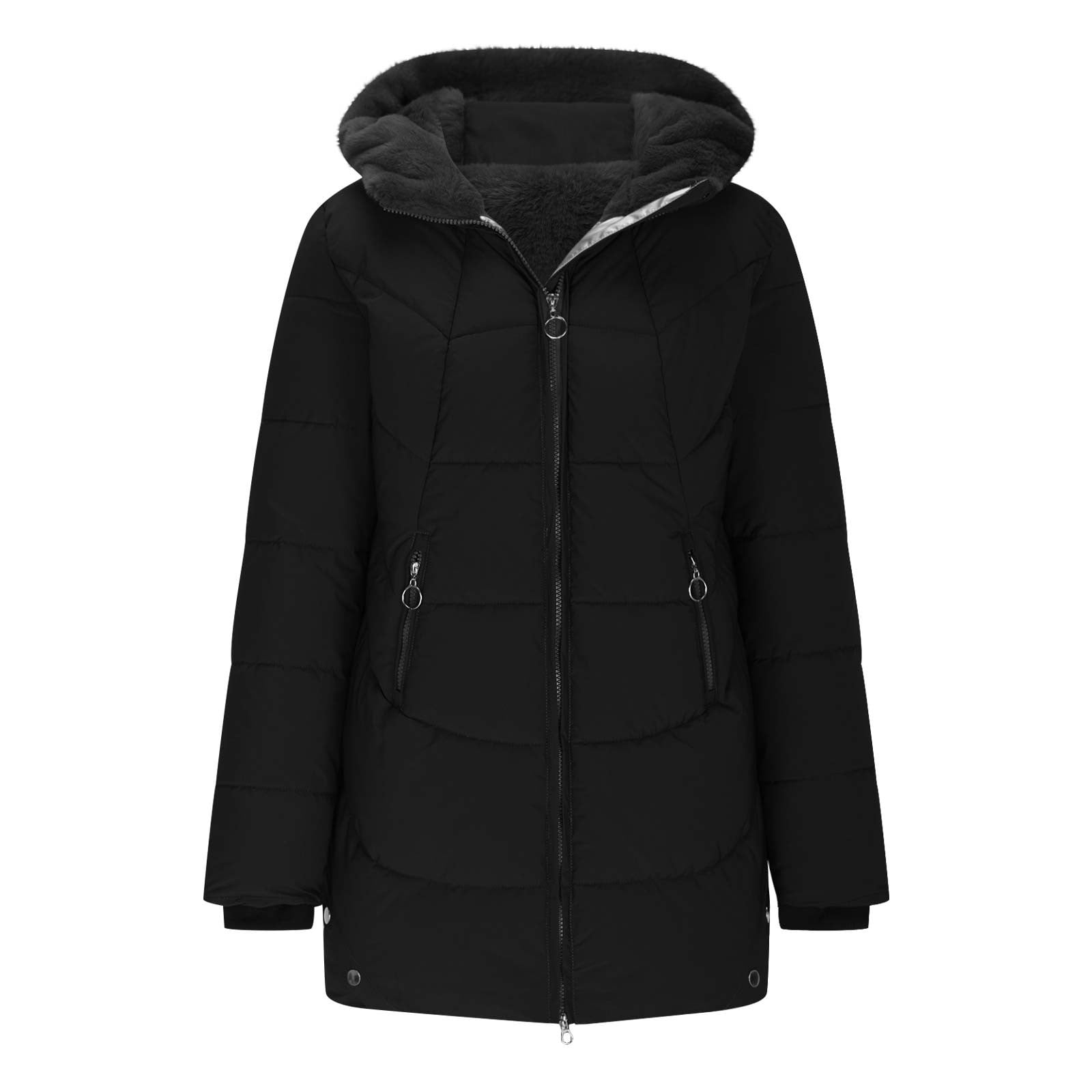 cocolona Long Puffer Coat for Women Thicken Warm Fleece Lined Quilted ...