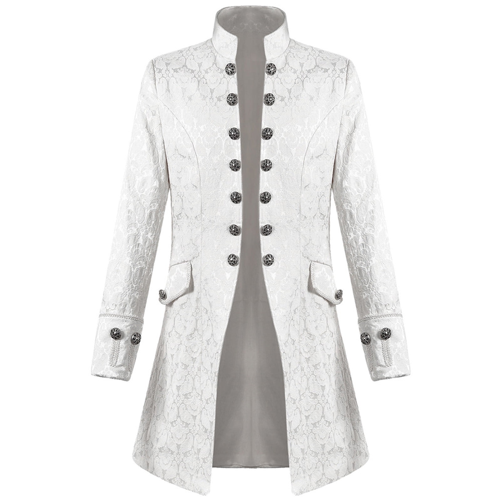 cocolona Mens Gothic Coat Steampunk Medieval Jacket Renaissance Costume ...