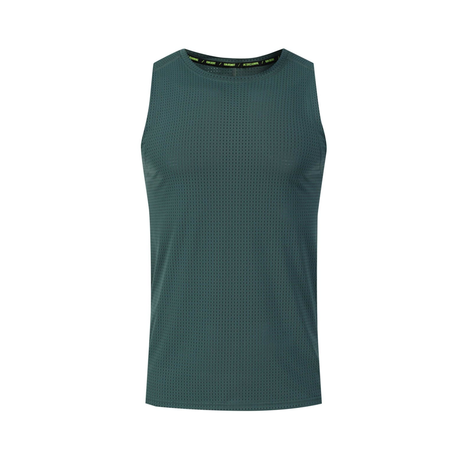 cocolona Mens Summer Quickly-Dry Workout Tank Tops Crew Neck Sleeveless ...