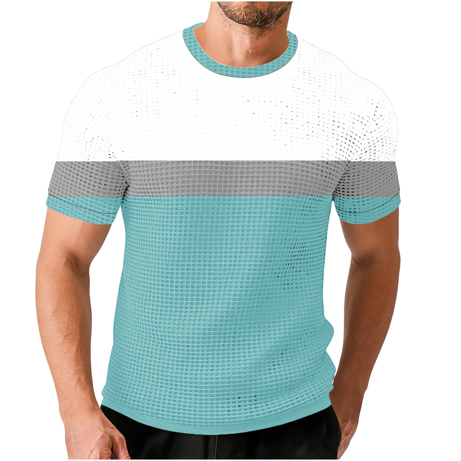 cocolona Mens T-Shirts Summer Short Sleeve Crew Neck Tops Basic Tees ...