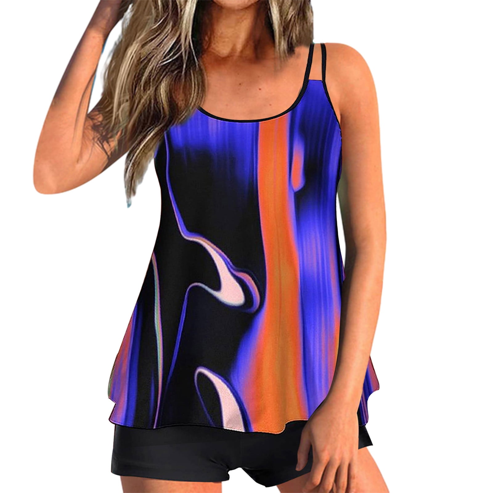 Cocolona Womens 2024 Tankini Swimsuit Tummy Control Flowy Swimwear Two