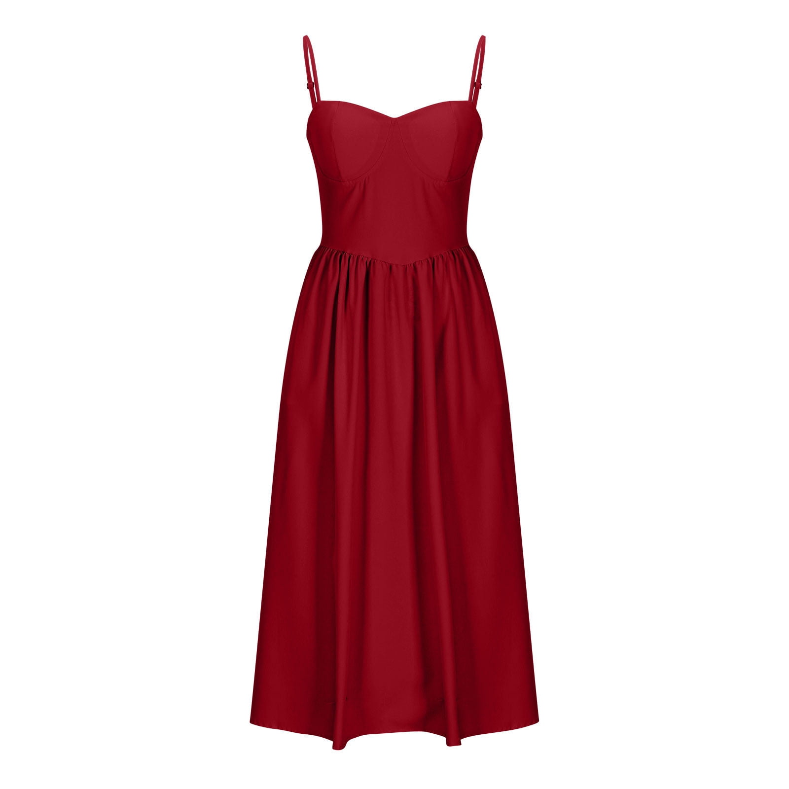 cocolona Womens Corset Dress Spaghetti Straps A Line Long Dress Elegant ...