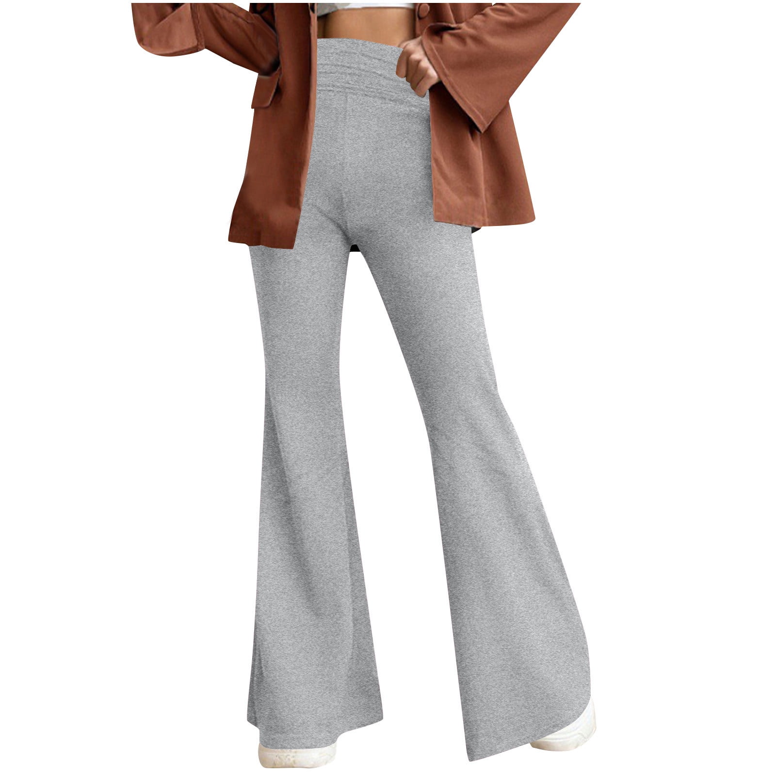 cocolona Womens Flare Pants Stretchy Soft Workout Running Gym Yoga ...