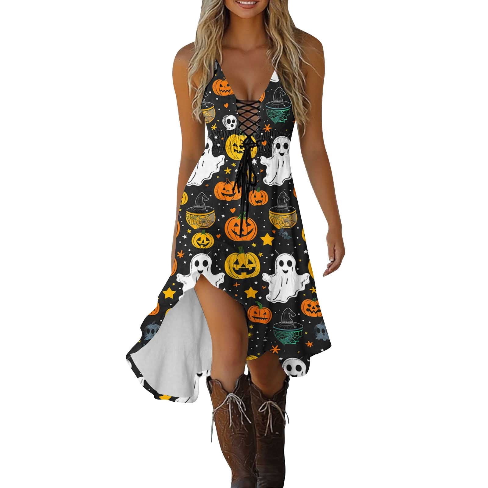 cocolona Womens Halloween Gothic Dress Sleeveless Hollowed Out Party ...