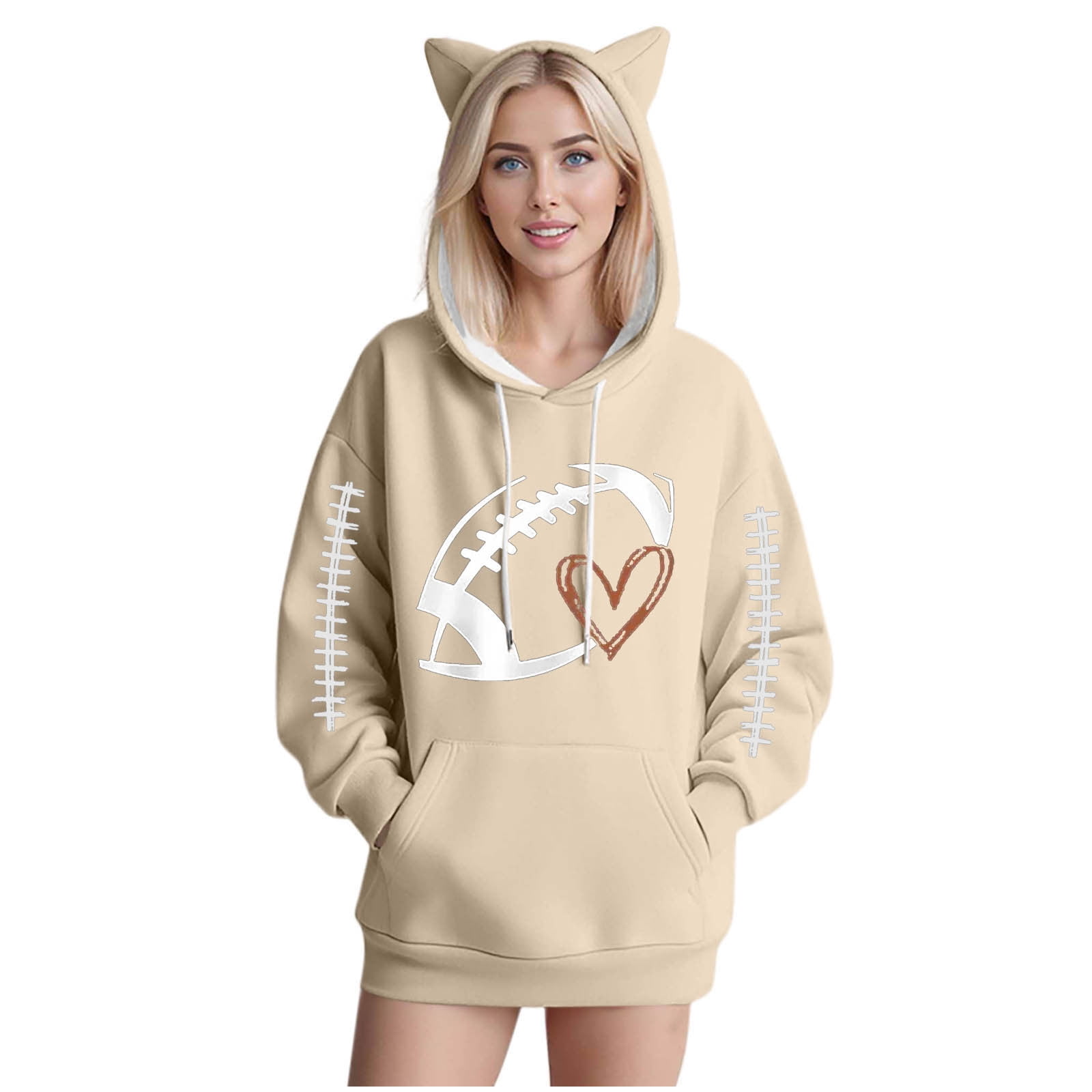 cocolona Womens Hoodies Fall Winter Long Sleeve Drawstring Hooded Sweatshirts Fashion Casual ...